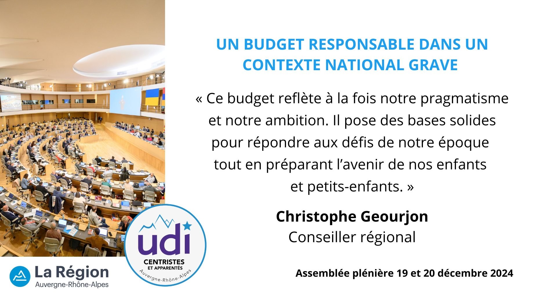Adoption du budget prévisionnel 2025 de la Région Auvergne-Rhône-Alpes ...
